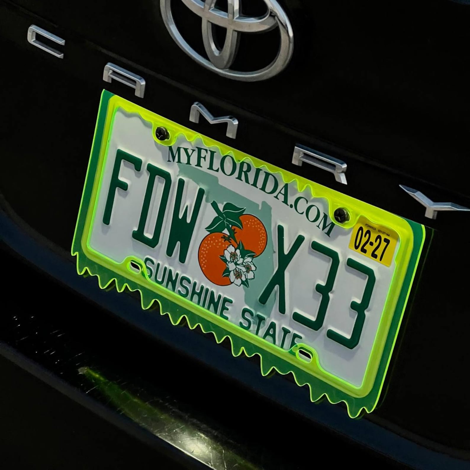 Slime Ooze License Plate Frame – JDM Car Show Tuner Plate Cover, Unique ...