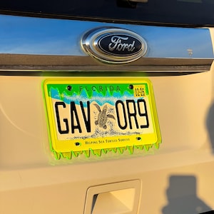 Neon Acrylic License Plate Frame - Etsy