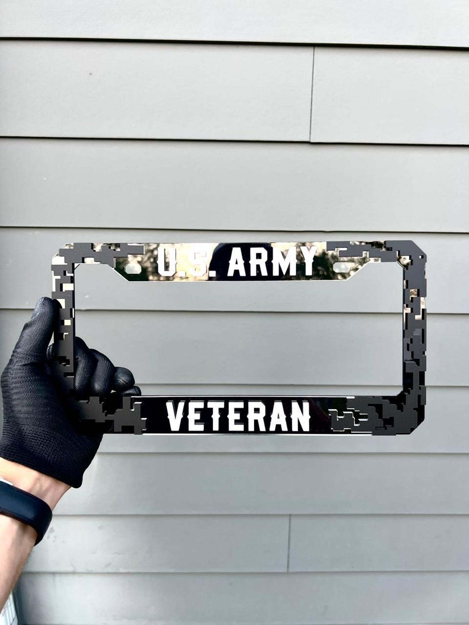 Veteran U.S. Army Black License Plate Frame Cover, Frame, Car Frame ...