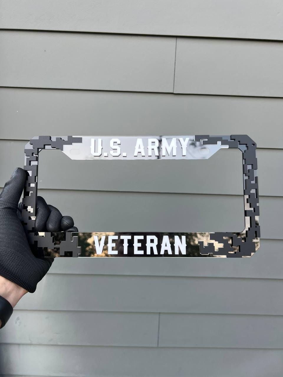 Veteran U.S. Army Black License Plate Frame Cover, Frame, Car Frame ...