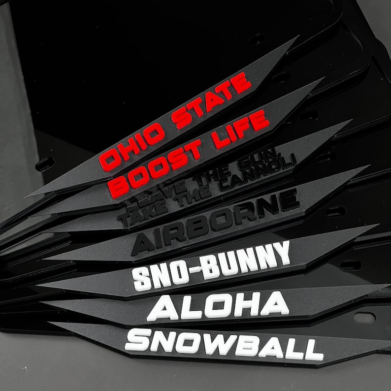 Personalized License Plate Frame With Custom 3D Logo or Text – Choose ...