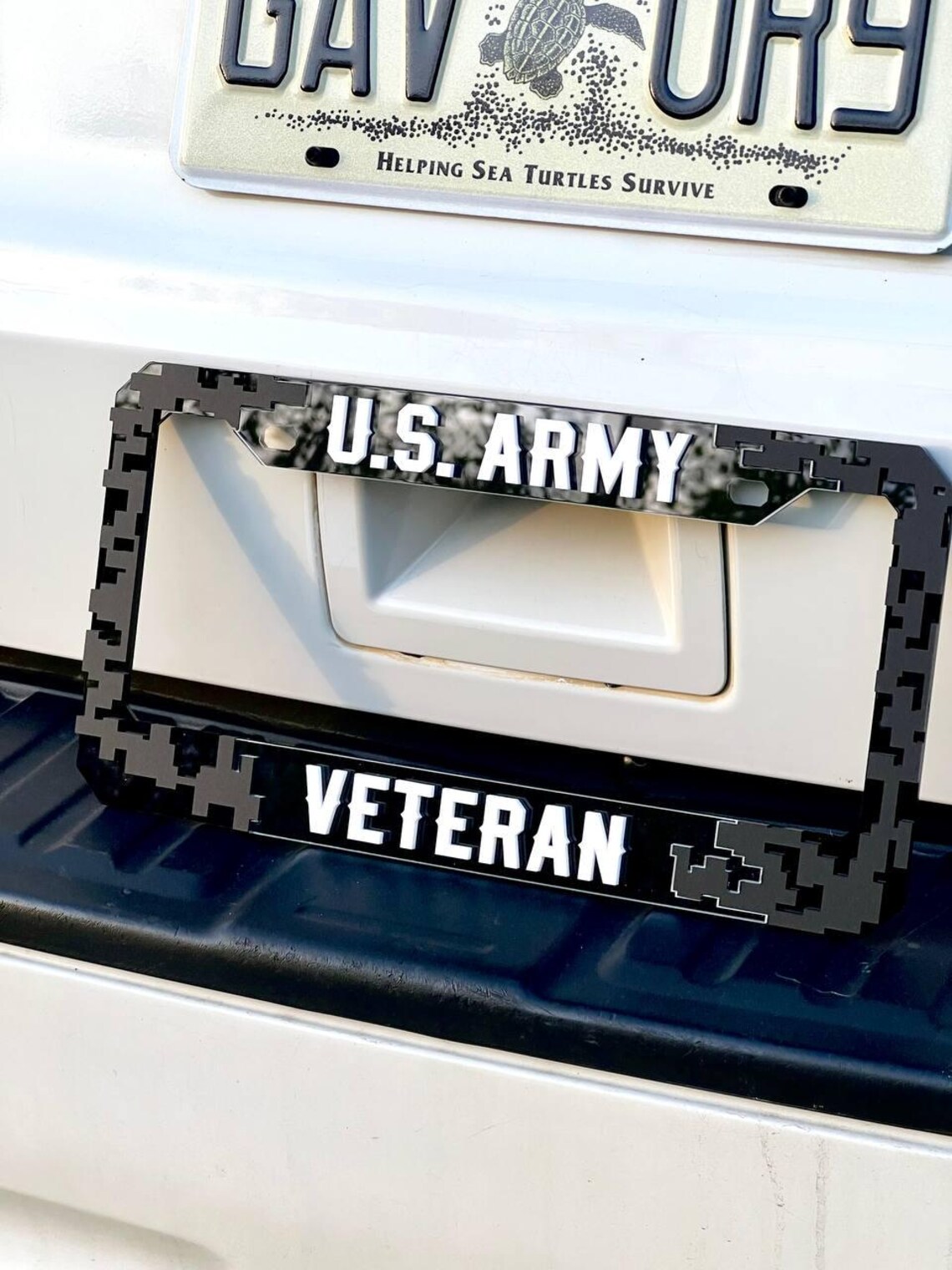 Veteran U.S. Army Black License Plate Frame Cover, Frame, Car Frame ...