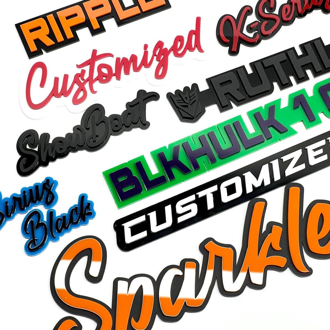 Custom Car Emblem Badge Custom, Your Own Text Car or Truck Nickname ...