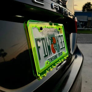 Slime Ooze License Plate Frame – JDM Car Show Tuner Plate Cover, Unique ...