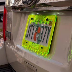 Slime Ooze License Plate Frame Cover, Car Show, JDM Plate, Tuner Plate ...