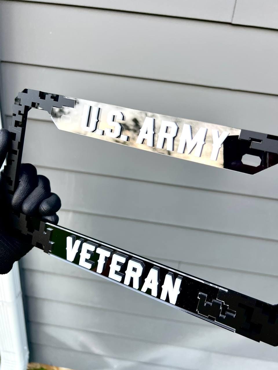 Veteran U.S. Army Black License Plate Frame Cover, Frame, Car Frame ...