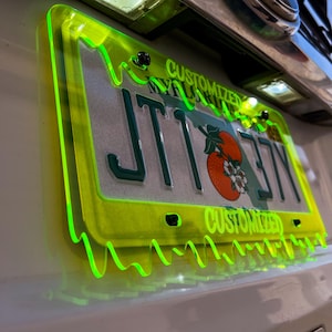 Slime Ooze License Plate Frame Cover, Car Show, JDM Plate, Tuner Plate ...
