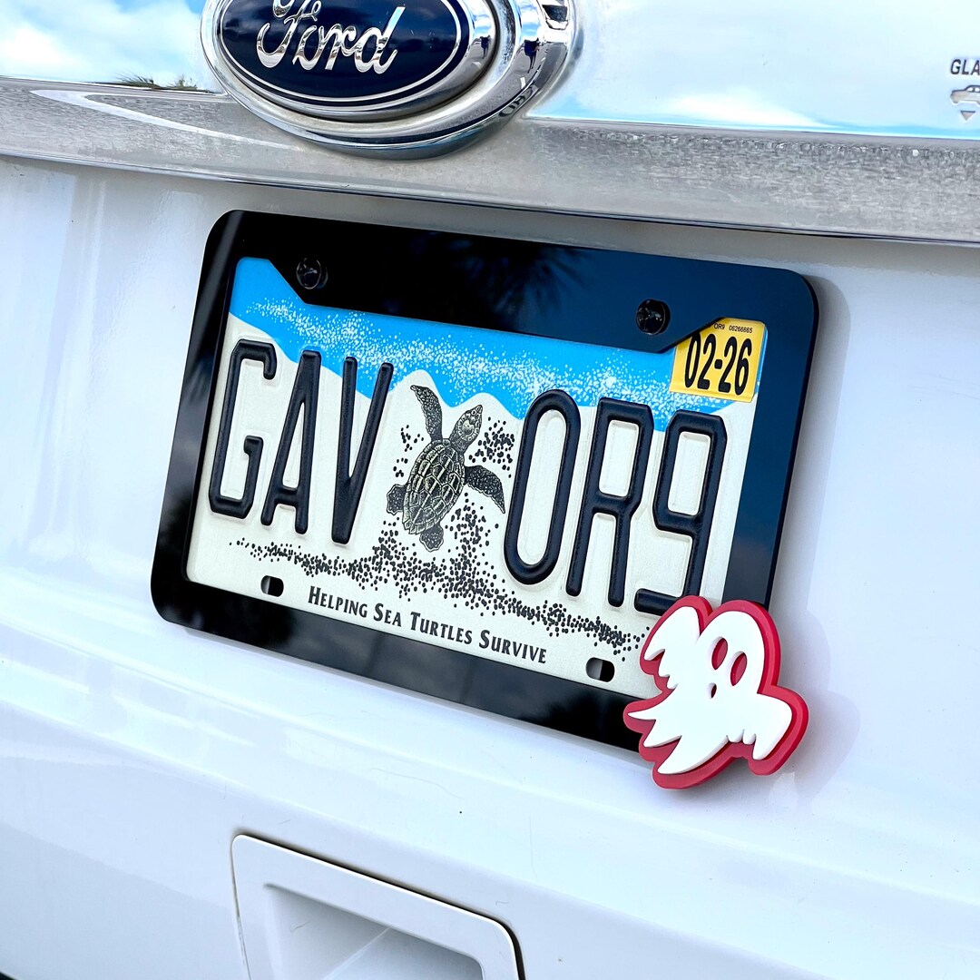 Ghost License Plate Frame (single Plate) - Etsy