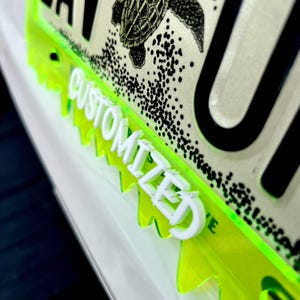 Custom License Plate Frame Cover (single Plate) Neon Acrylic License ...