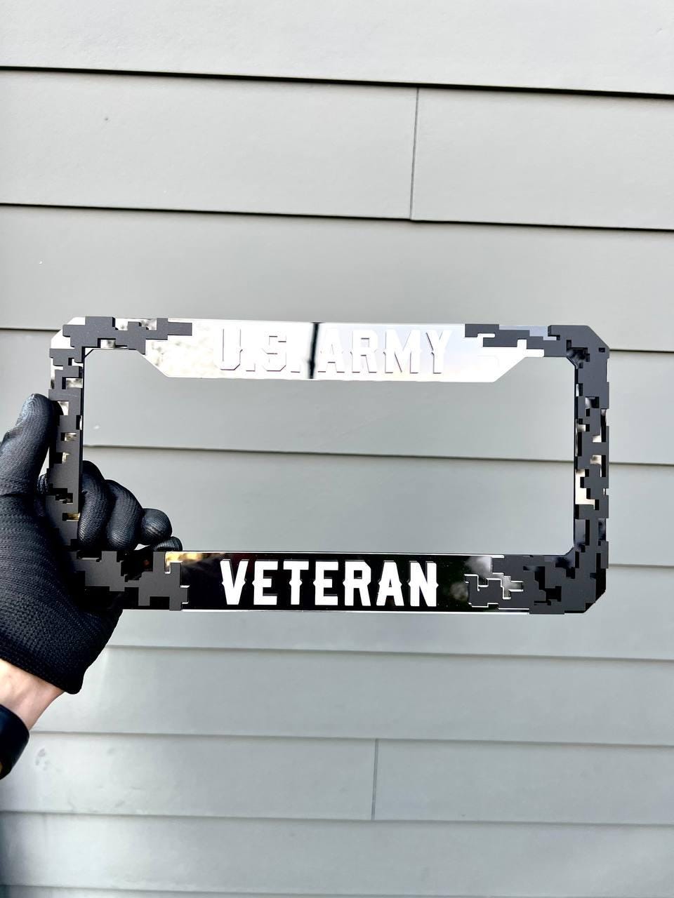 Veteran U.S. Army Black License Plate Frame Cover, Frame, Car Frame ...