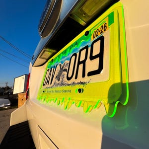 Slime Ooze License Plate Frame Cover, Car Show, JDM Plate, Tuner Plate ...