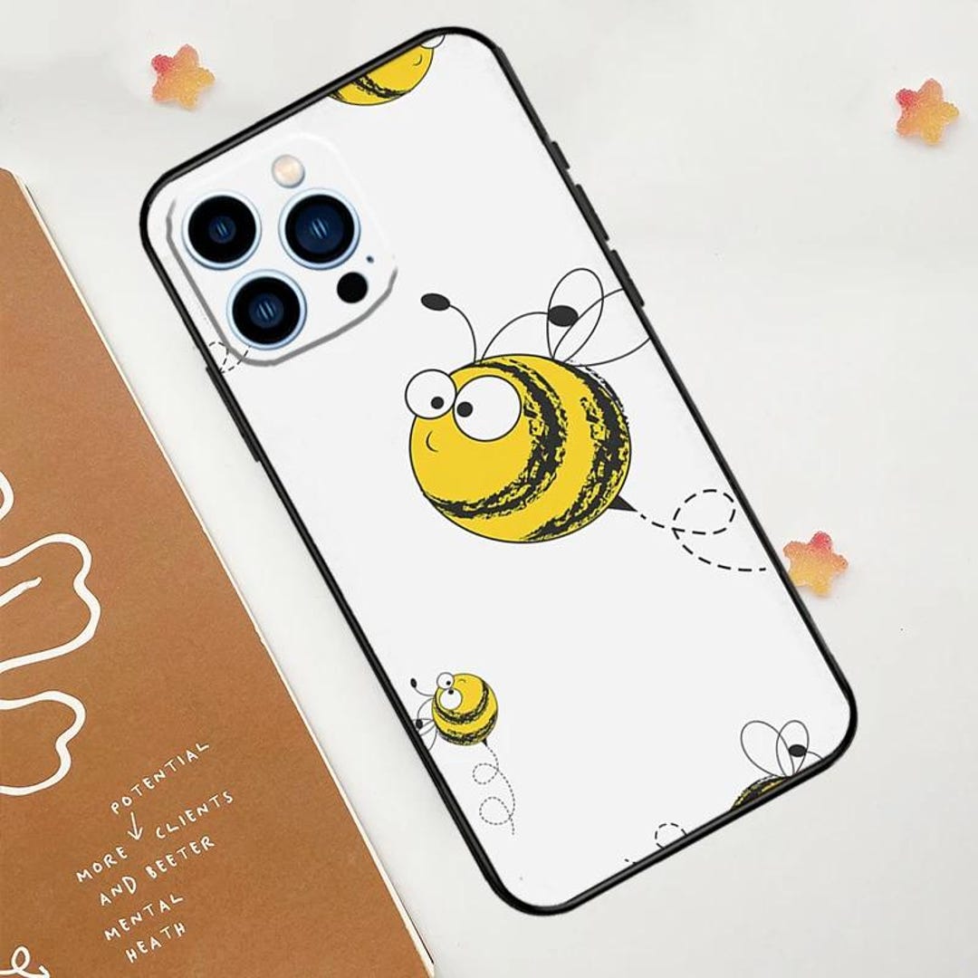 Bee Honeycomb Case for iPhone 16 15 14 13 12 11 Pro Max Mini Plus XS X ...