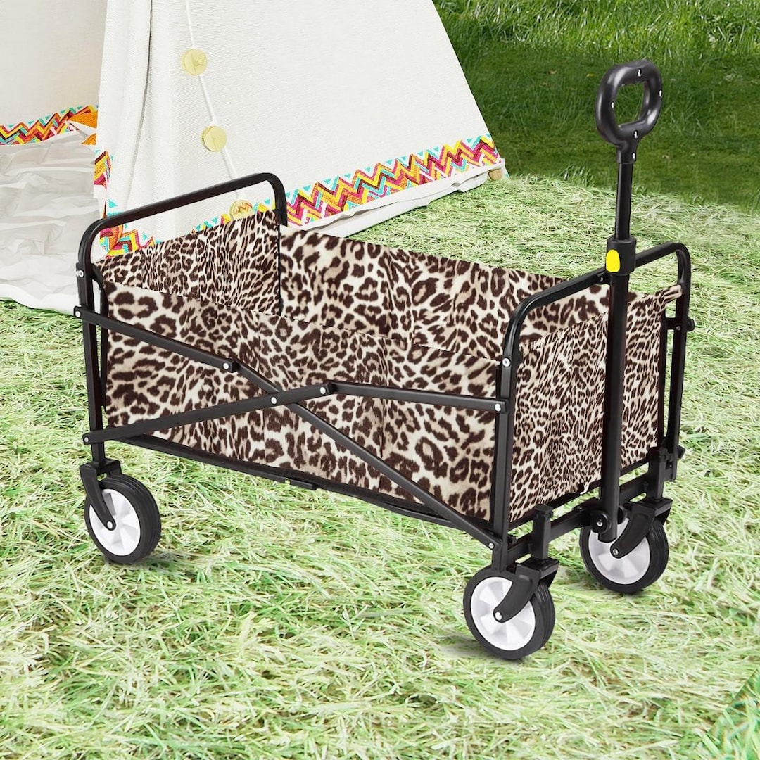 Collapsible Wagon Cheetah Animal Print. Leopard Print Foldable Cart ...