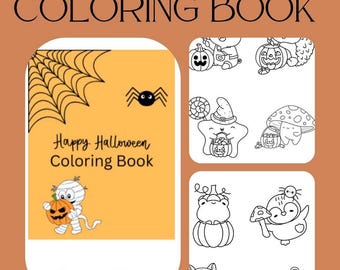 40 Halloween Coloring Pages - Etsy