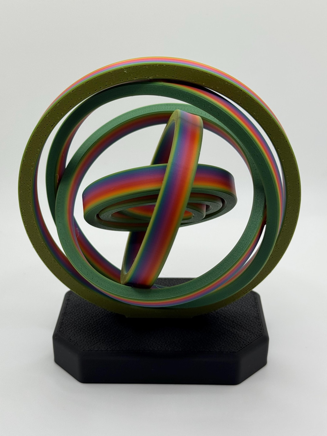 3D Printed Spinning Desktop Gyro: Stress Relief Desk Toy - Etsy
