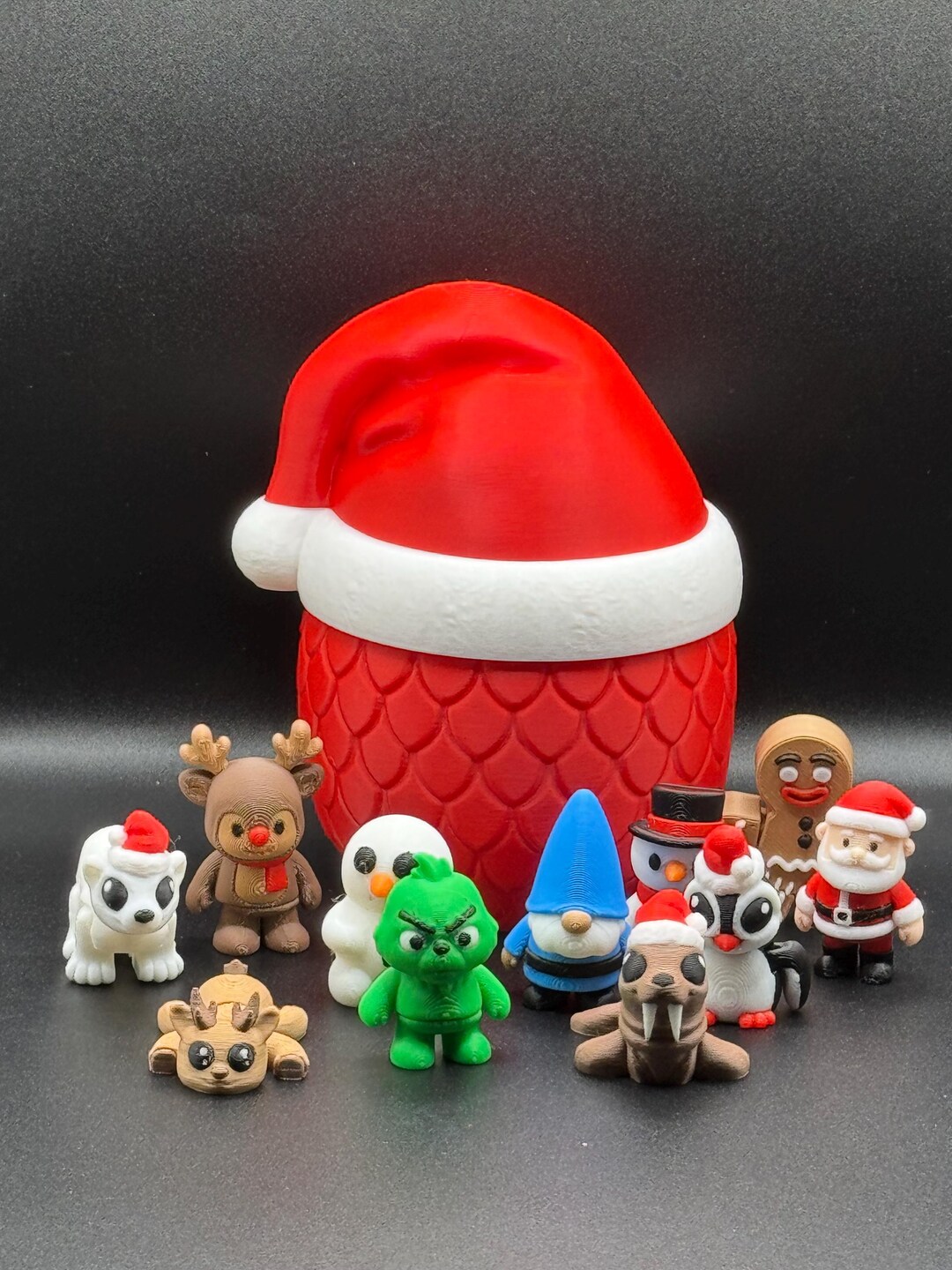 Mini Christmas Flexi Toys With Egg – 3D Printed Holiday Collectibles - Etsy