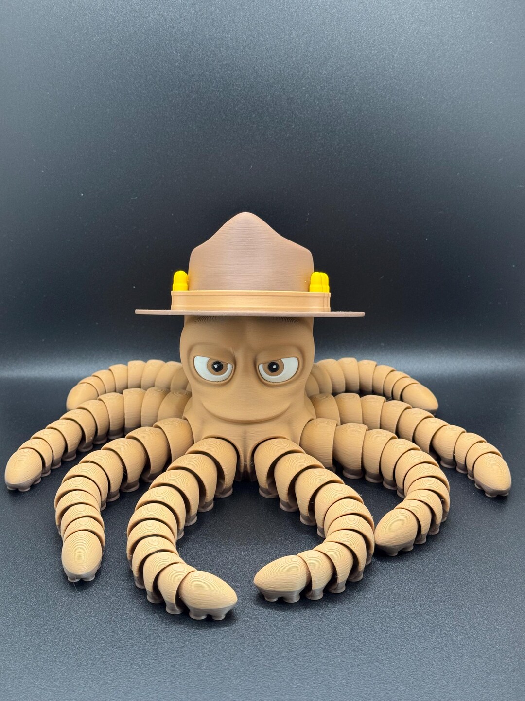Articulated Octopus With Cowboy Hat | Fidget Toy | 3D Printed Sea ...