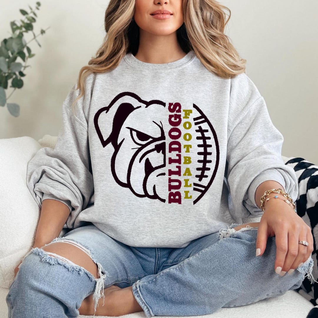 Buldogs Football Embroidery Design, Buldog Embroidery Design, Machine ...