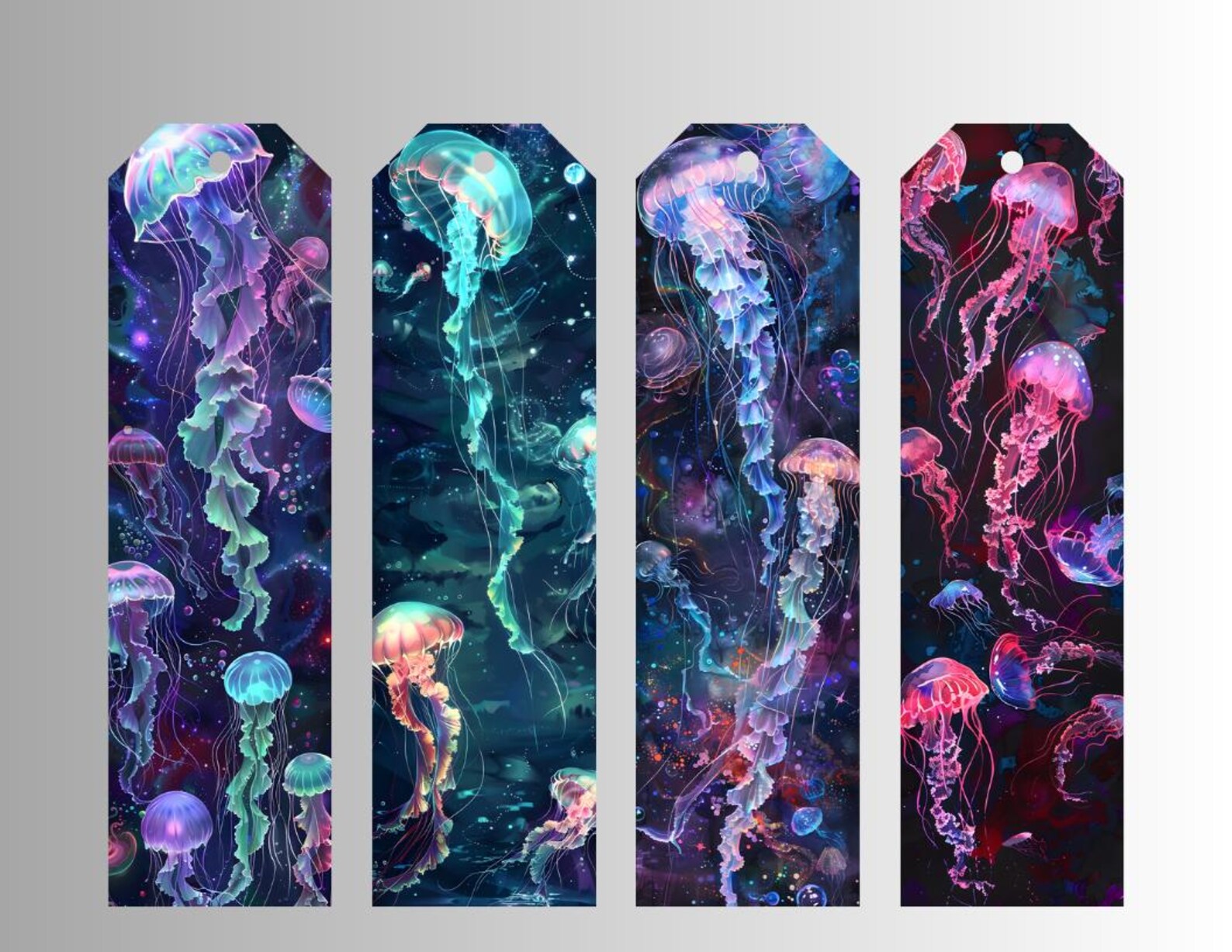 Neon Mushrooms Bookmark PNG, Jellyfish Bookmark PNG, Neon Bookmark PNG ...