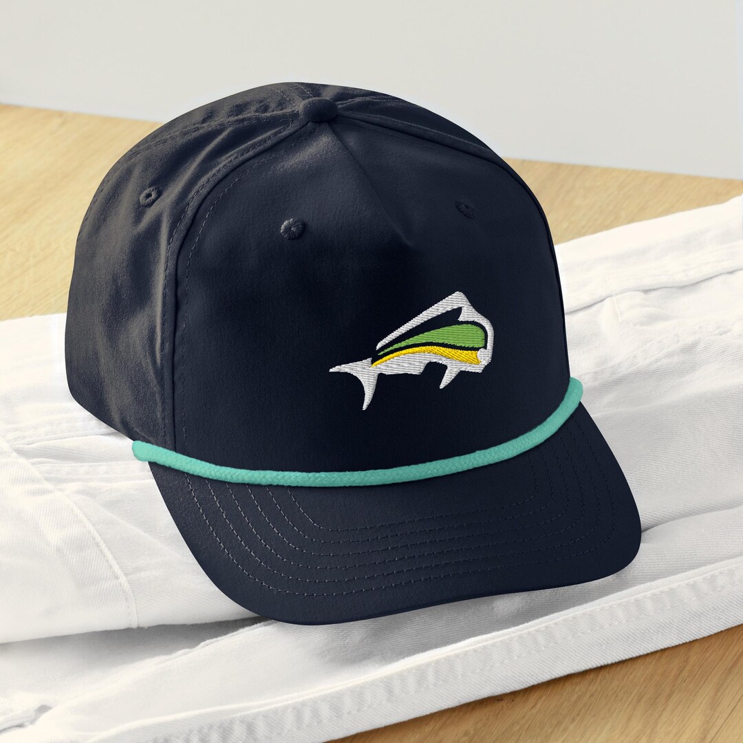 Crew Fishing Rope Hat - Mahi Mahi Logo Golf Hat - Florida Fishing ...