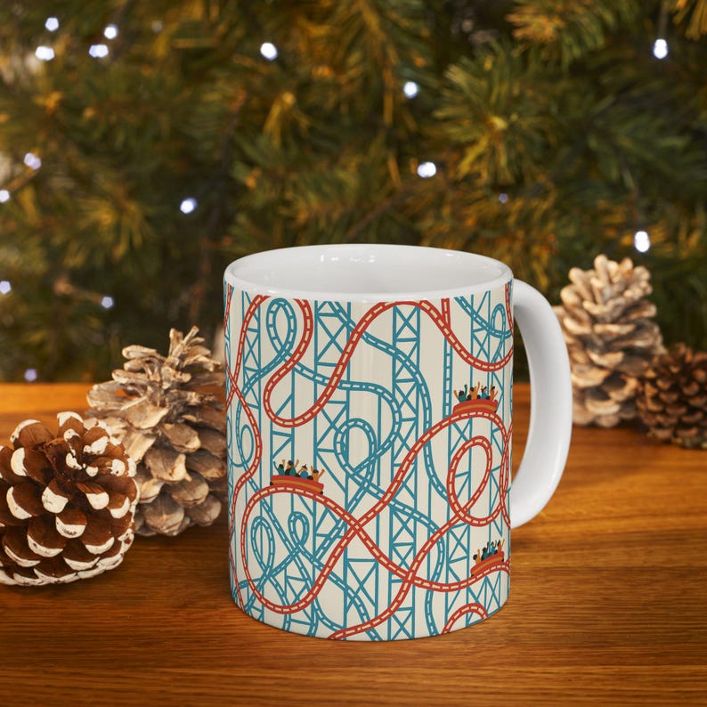 Roller Coaster Mug: Fun Theme Park Ceramic Coffee Cup - Etsy