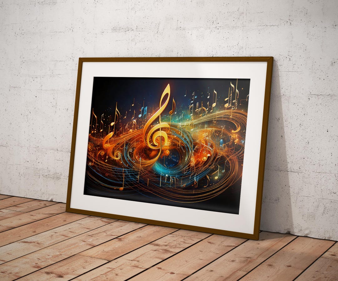 Music Wall Art , Treble Cleft Art Fantasy Decor Digital Download - Etsy