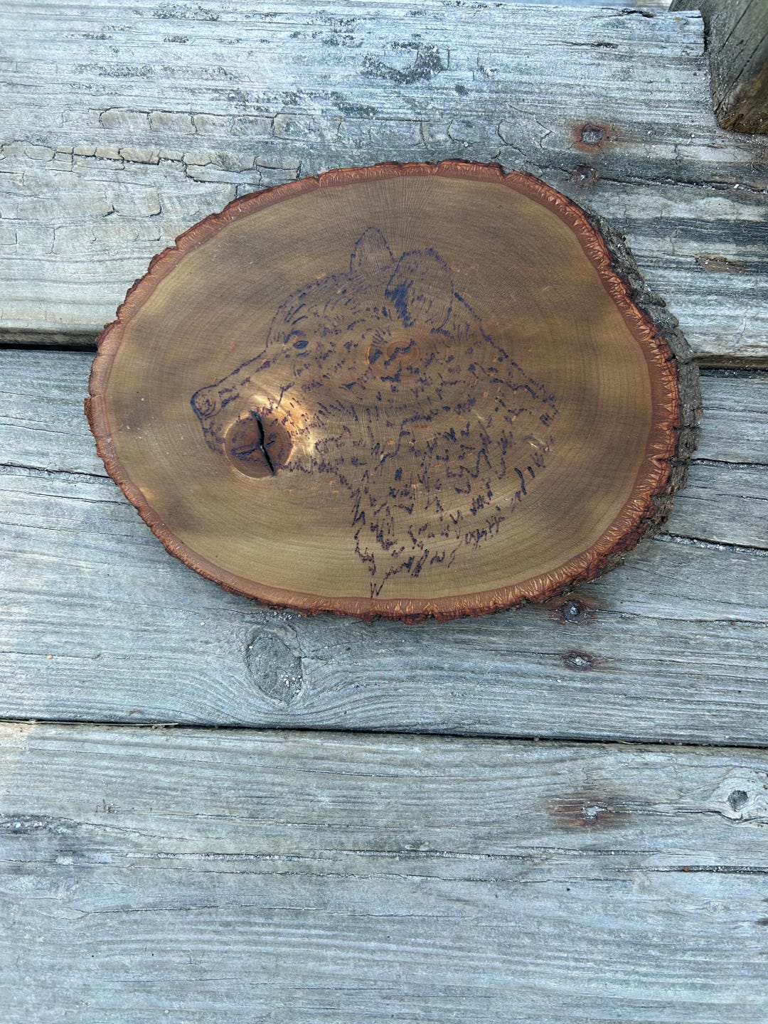 Wood Burned Bear Art Decor - Etsy