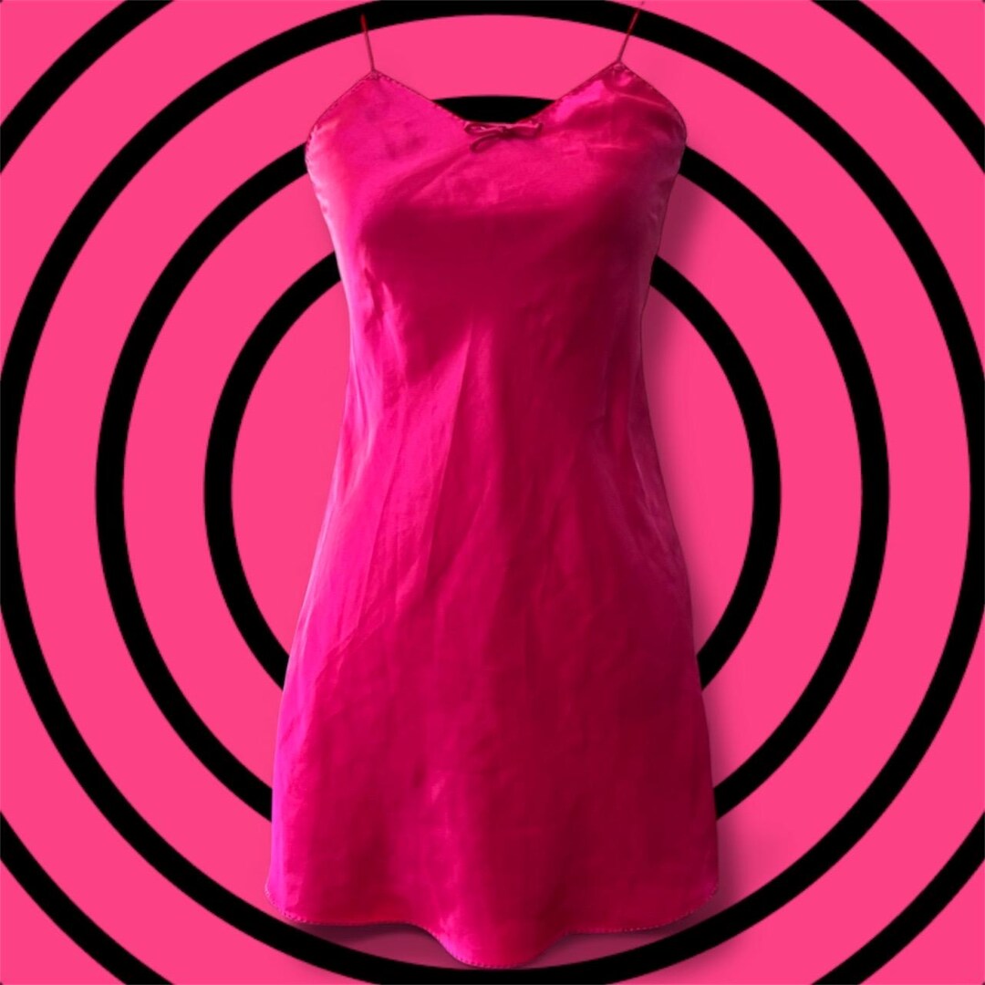 Vintage 1980s Pink Satin Avon Slip Dress - Etsy