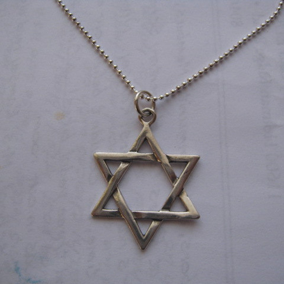 Large Star of David Necklace Jewish Star Necklace Simple - Etsy