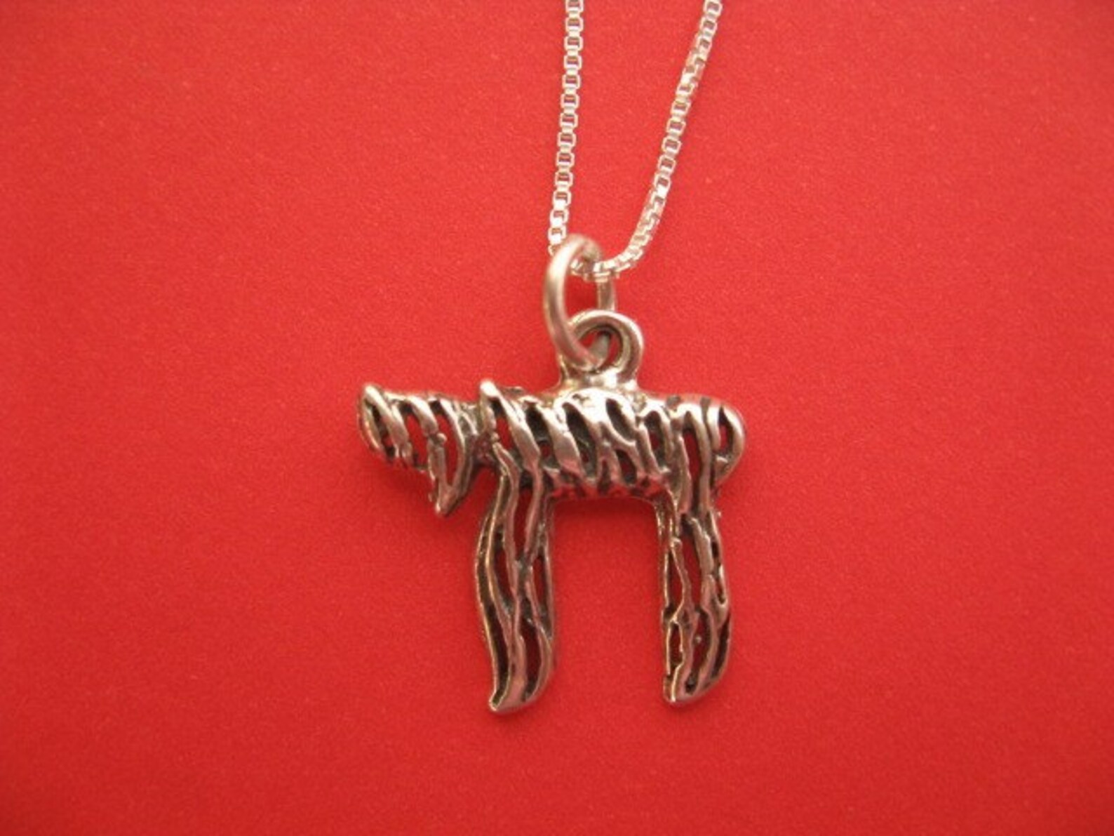Chai Necklace Jewish Chai Symbol Pendant Hebrew Letter | Etsy
