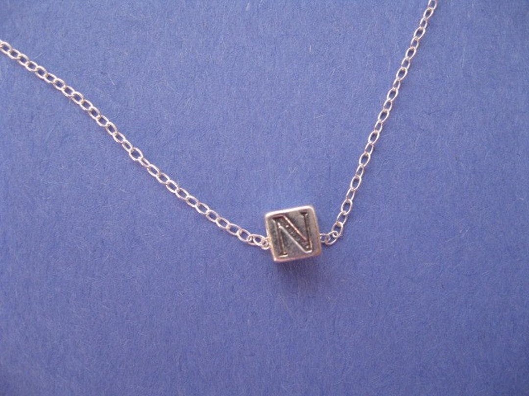 Initial N Necklace, Mens Personalized Necklace, Letter N Necklace ...