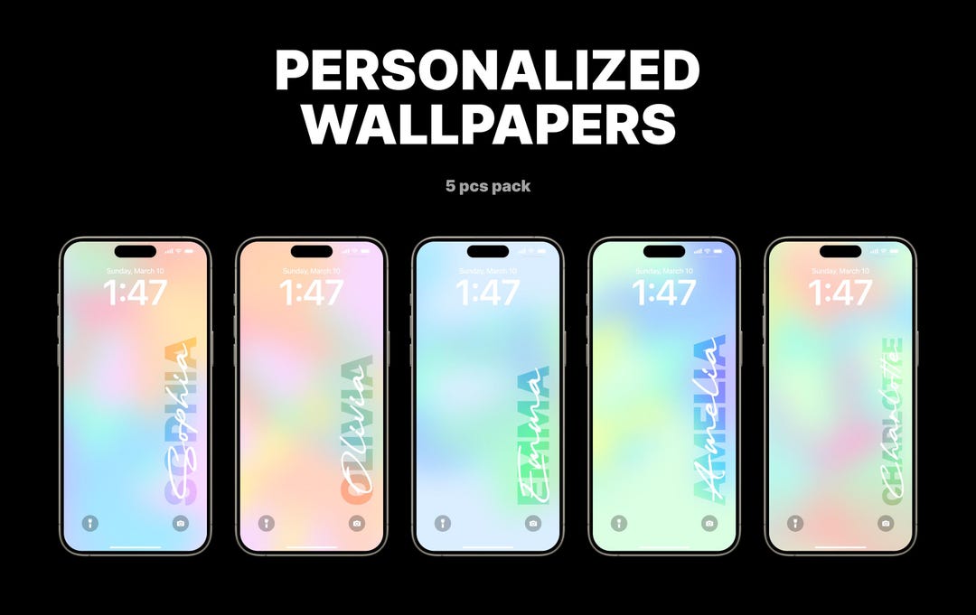Custom Phone Wallpaper, iPhone Wallpaper, Name Wallpaper, Personalized ...