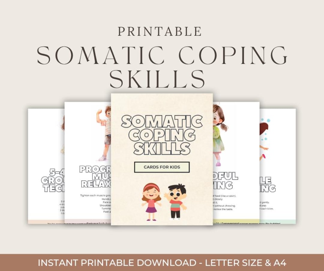Digital Product Somatic Coping Skills for Kids - Printable Mindfulness ...