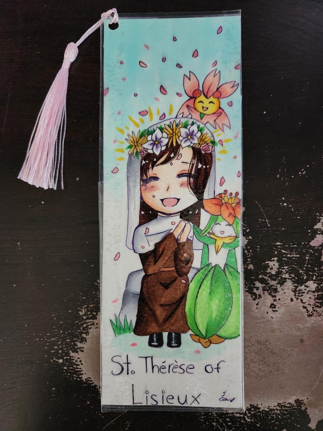 Hand Drawn Anime Style St. Therese of Lisieux Pokemon Bookmark ...