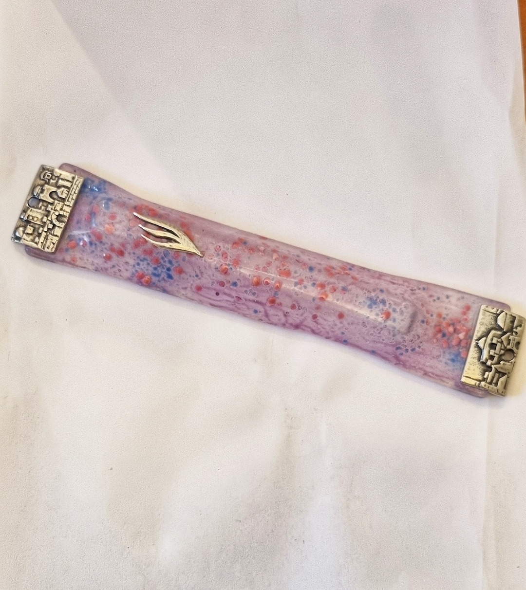Glass Mezuzah , Hand Made Recycled Glass Mezuza Case - Etsy