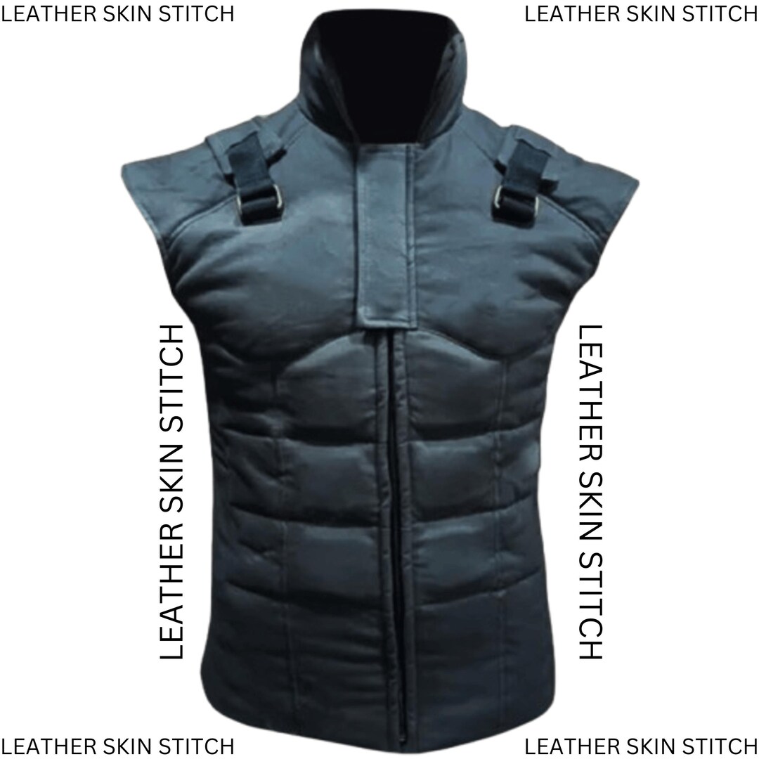 Metal Gear Solid Snake Cosplay Vest Leather Jackets Hand Crafted ...