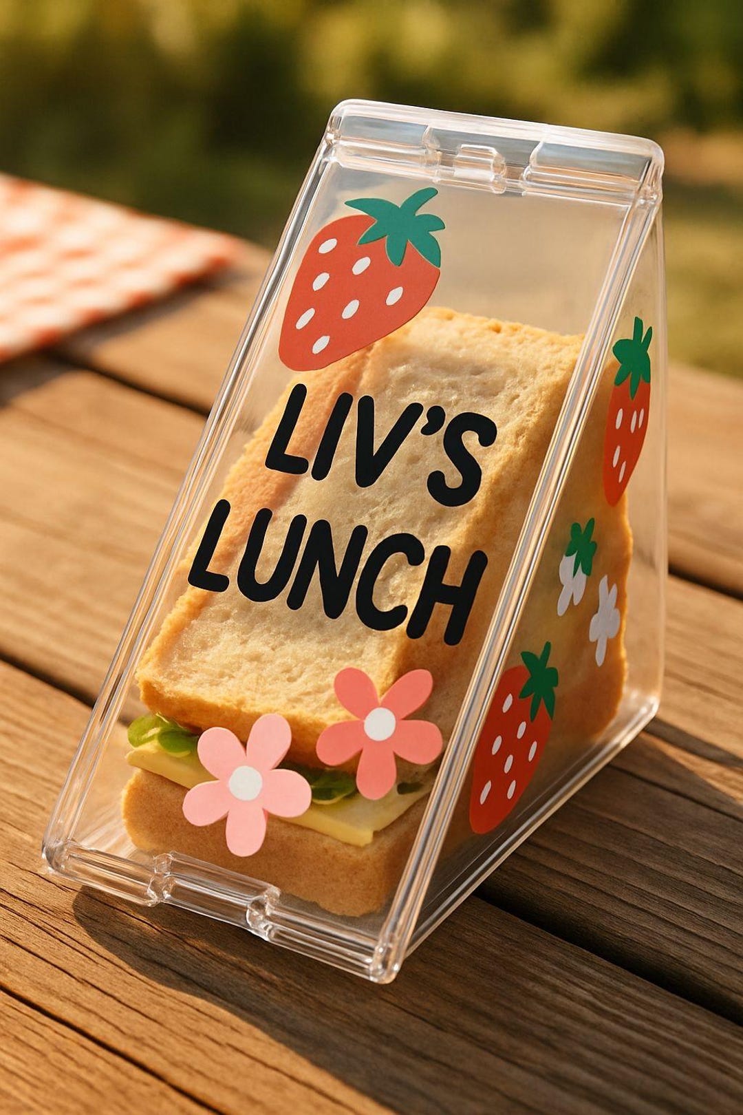 Personalised Reusable Sandwich Box, Lunch Container, Eco-friendly ...
