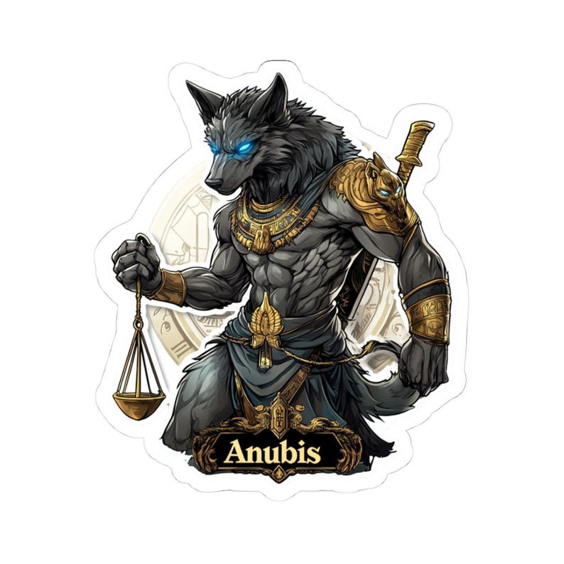 Anubis Werewolf Sticker, Egyptian God Jackal Wolf Vinyl Decal ...
