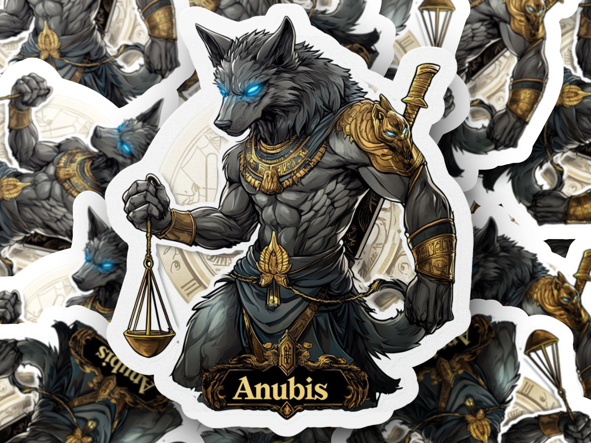 Anubis Werewolf Sticker, Egyptian God Jackal Wolf Vinyl Decal ...