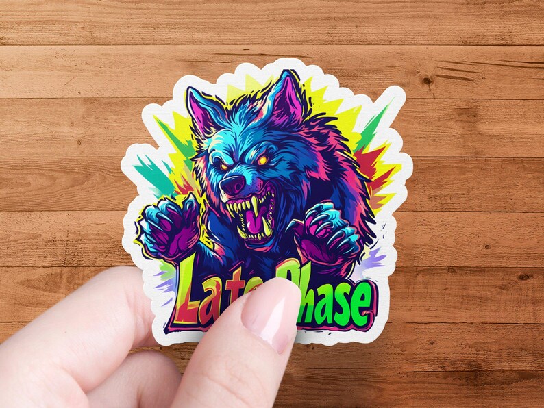 Werewolf Transformation Sticker, Late Phase Wolf Sticker, Horror Vinyl ...