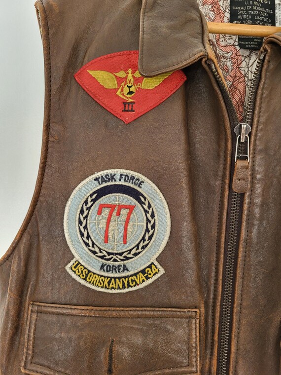 Vintage Avirex Type G-1 Leather Jacket Vest - Gem