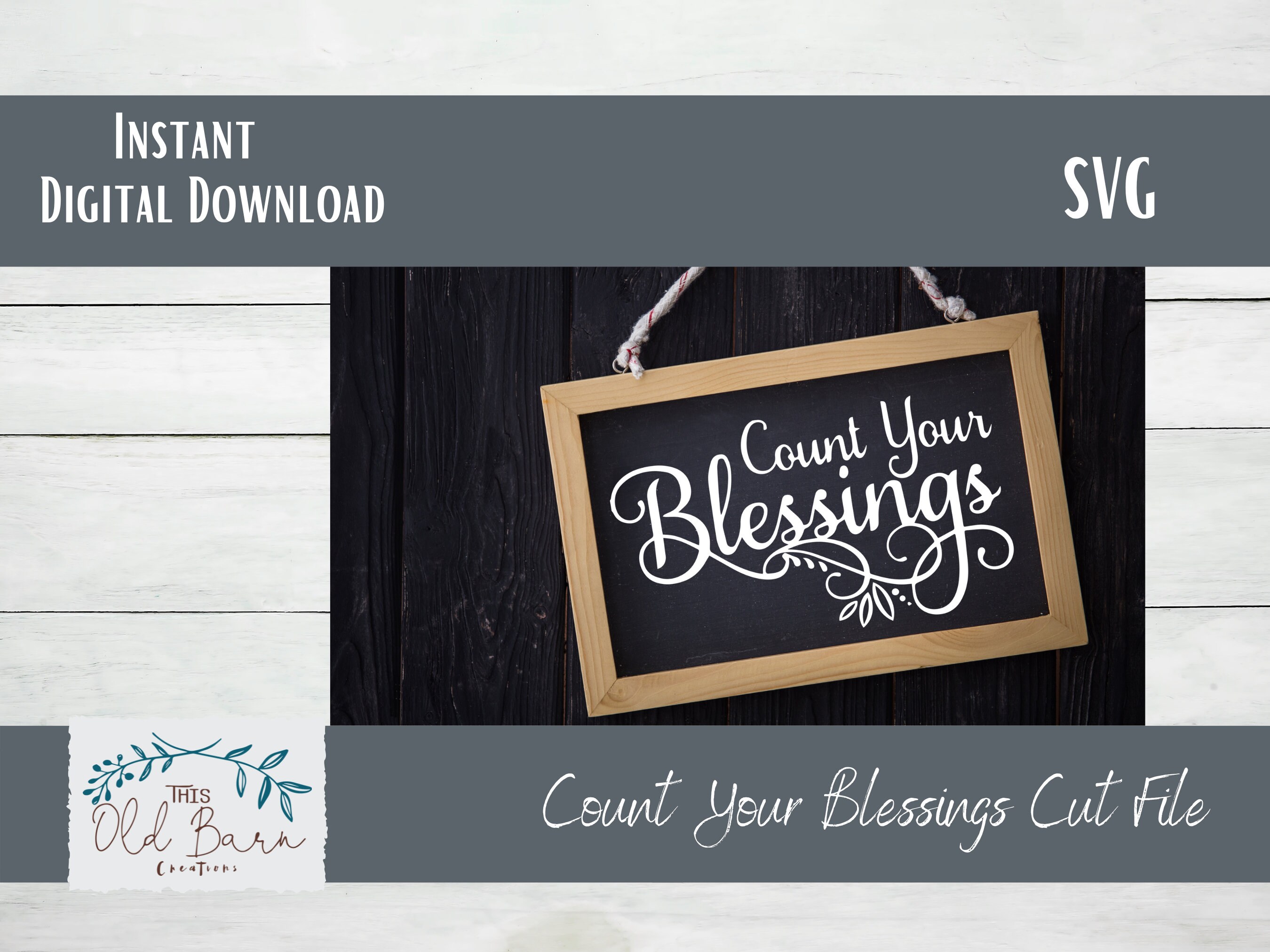 Count Your Blessings SVG Cut File - Etsy