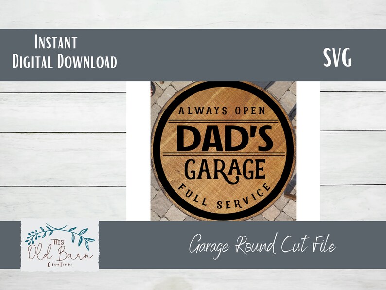 Papa's Garage SVG Cutting File - Etsy