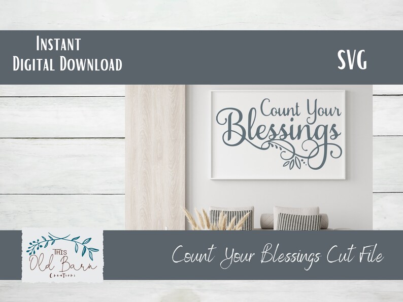 Count Your Blessings SVG Cut File - Etsy