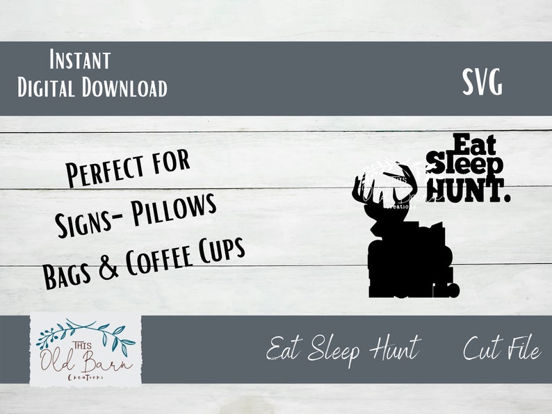 Digital Download: Eat Sleep Hunt SVG PNG EPS Hunting Clipart Hunting ...