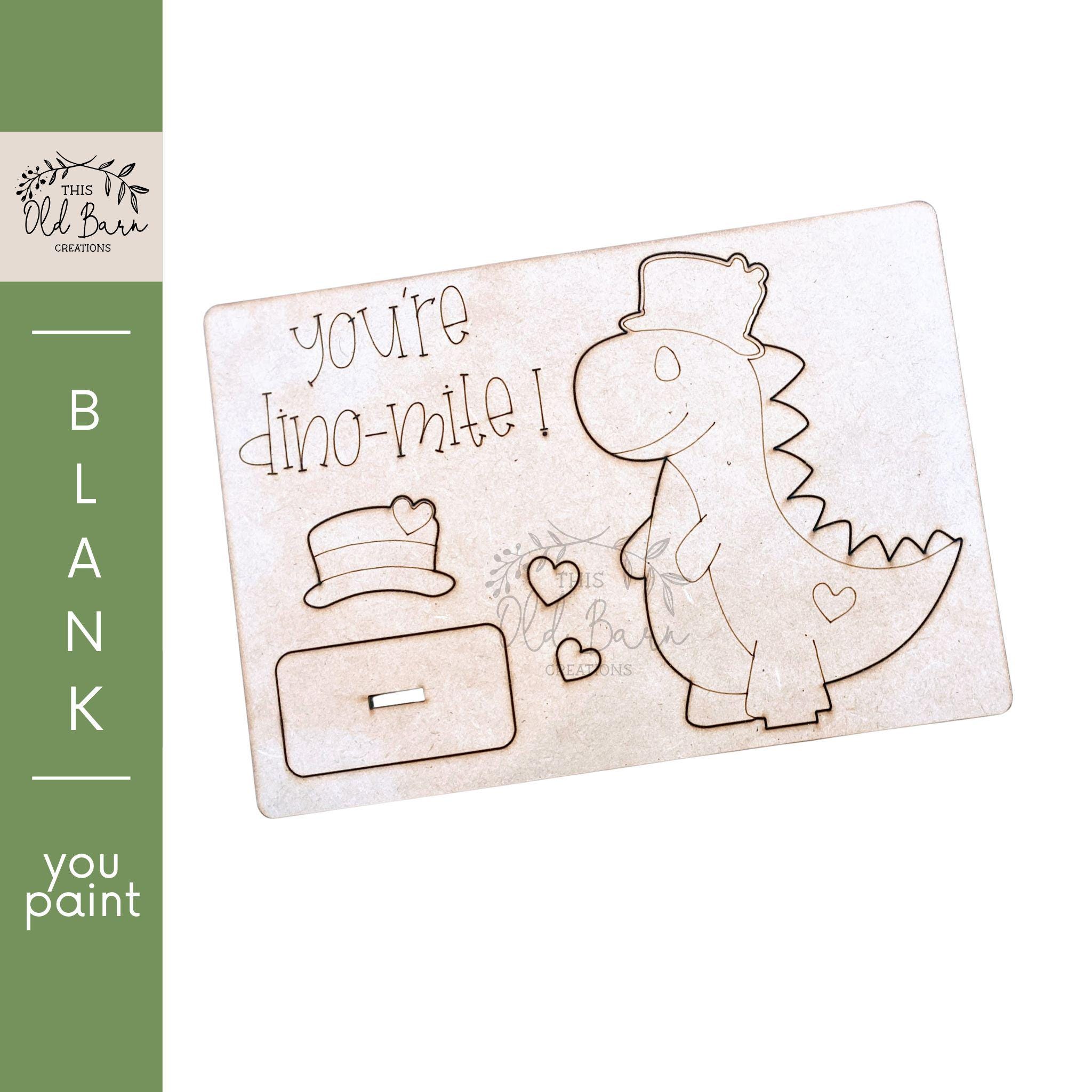 DIY Dinosaur Valentine Craft Kit - "you're Dino-mite" - Paint Kit or ...