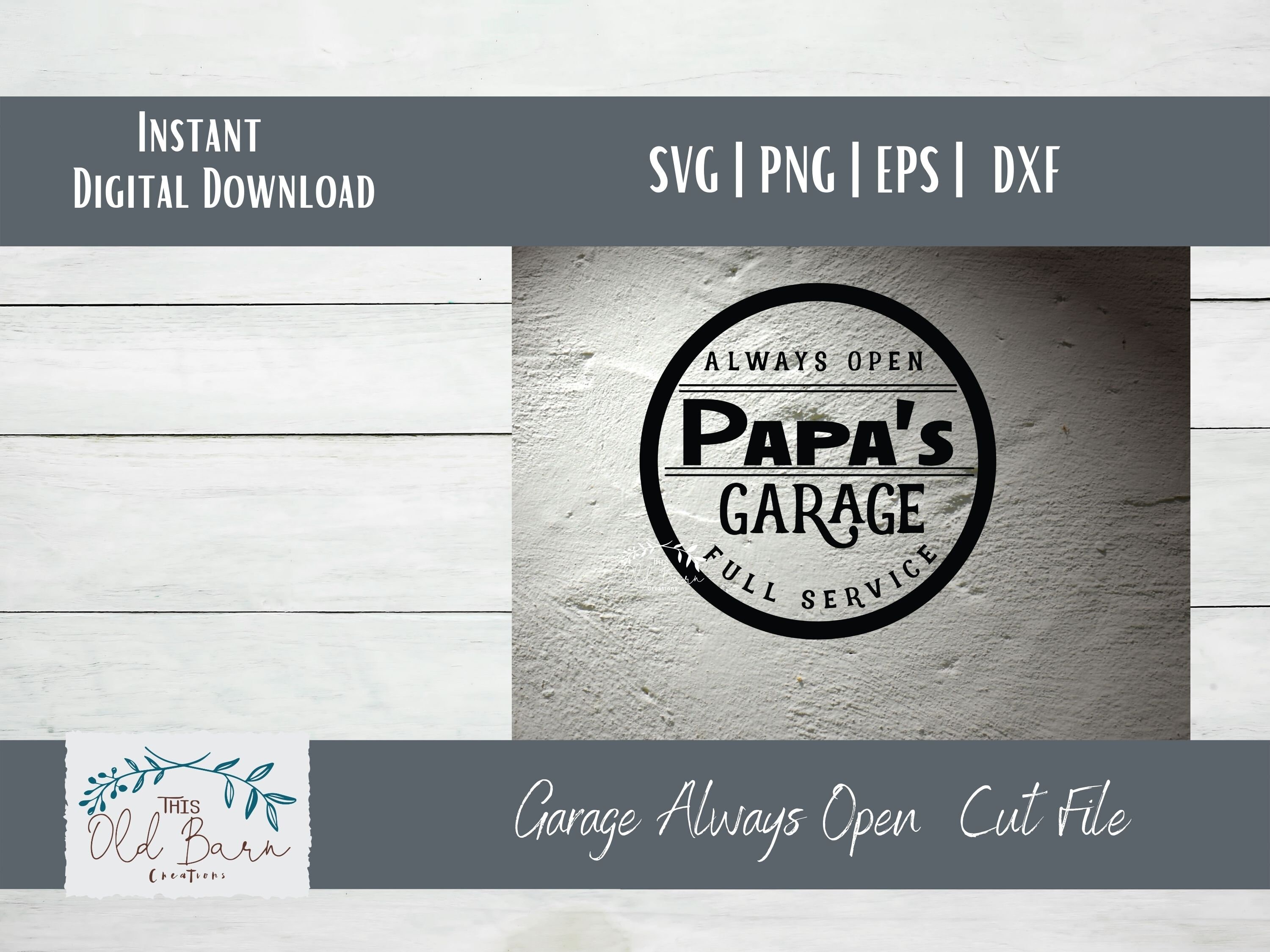 Personalized Papa's Garage SVG Cutting File - Etsy