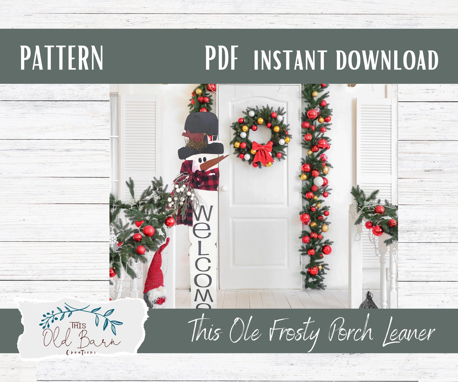 Snowman Welcome Porch Leaner Pattern | DIY Snowman Porch Leaner ...