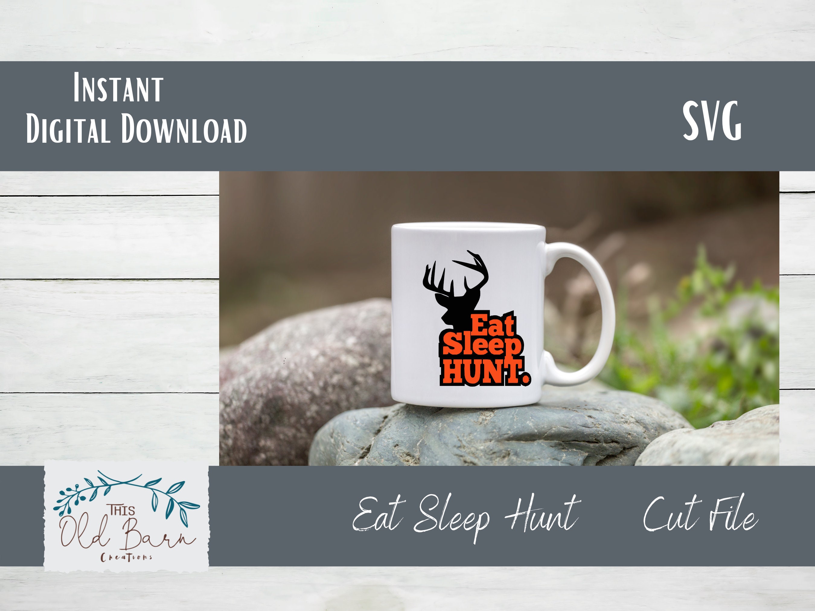 Digital Download: Eat Sleep Hunt SVG PNG EPS Hunting Clipart Hunting ...