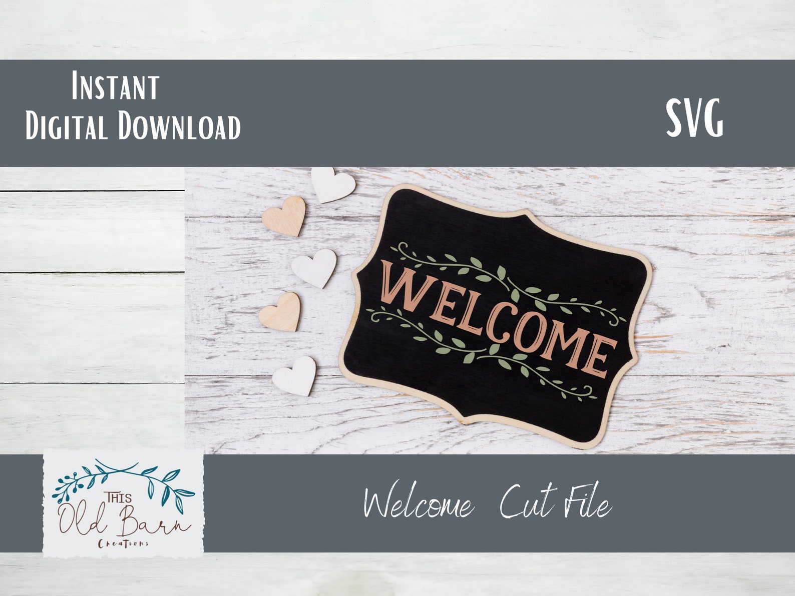 Welcome Vine SVG Cutting File - Etsy